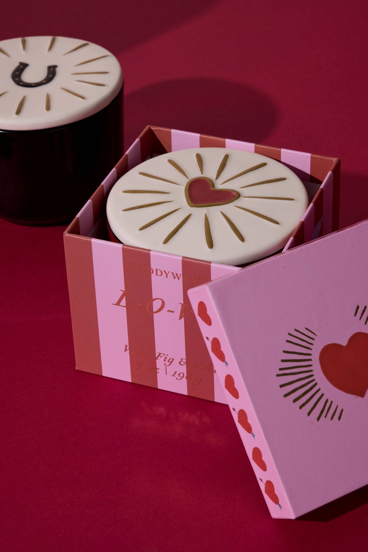 Paddywax Charmed Glass Candle Heart - Wild Fig & Rose – Iris & Violet